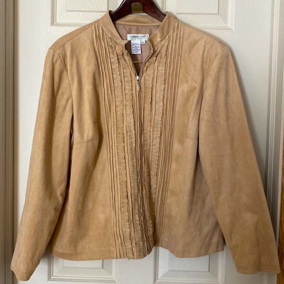 Coldwater Creek | Jackets & Coats | Coldwater Creek Taupe Brushed Suede ...
